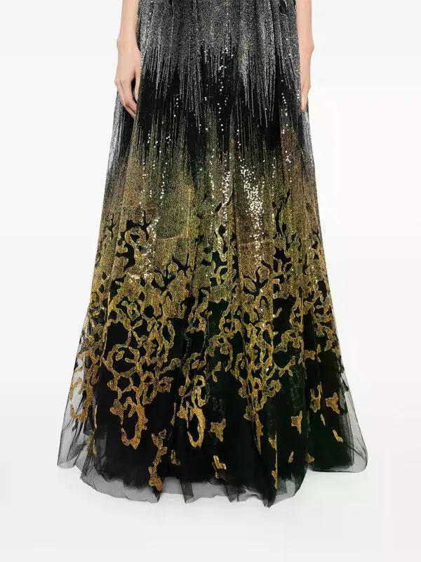 SAIID KOBEISY Embroidered Maxi Dress