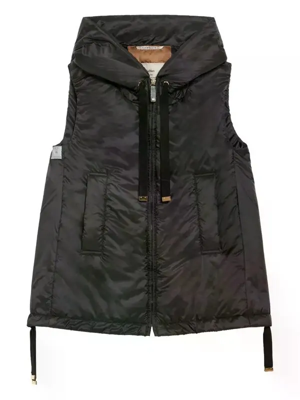Max Mara Hooded Quilted Gilet - Black