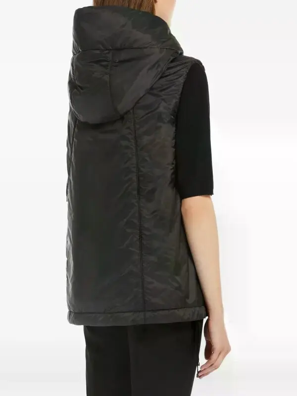 Max Mara Hooded Quilted Gilet - Black
