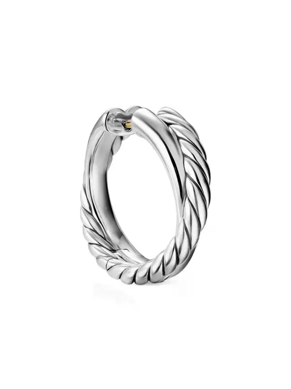 David Yurman Sterling Cable Hoop Earrings