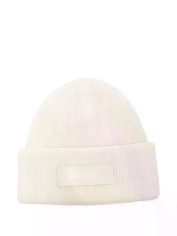 Jacquemus Gros Grain Beanie - White