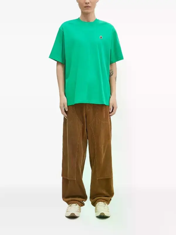 A BATHING APE Logo-appliqué Cotton T-shirt - Green