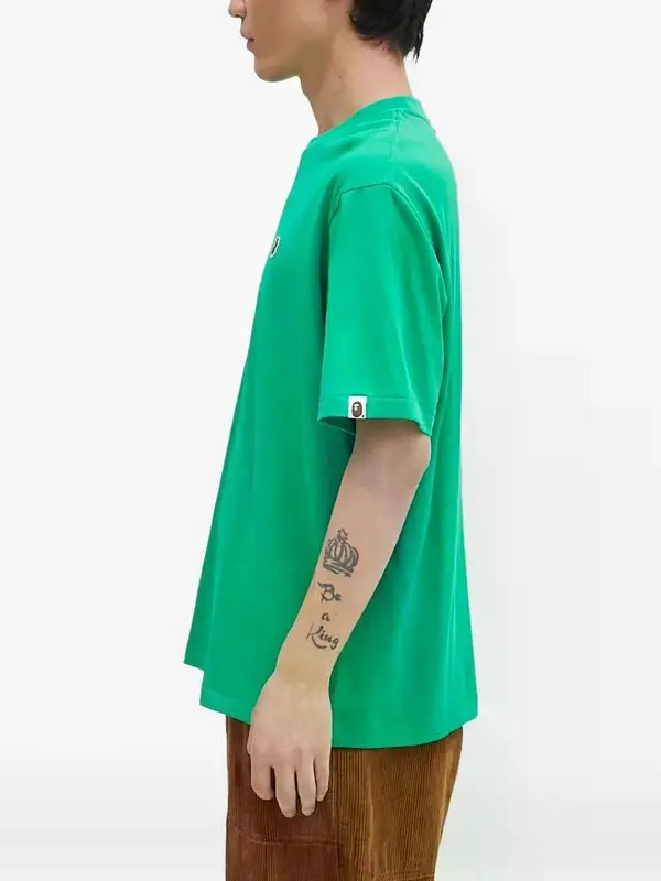 A BATHING APE Logo-appliqué Cotton T-shirt - Green