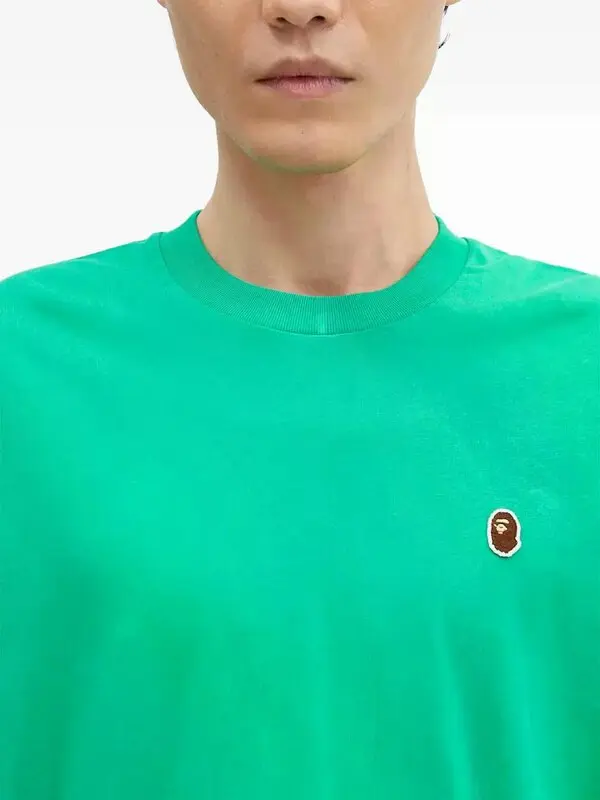 A BATHING APE Logo-appliqué Cotton T-shirt - Green