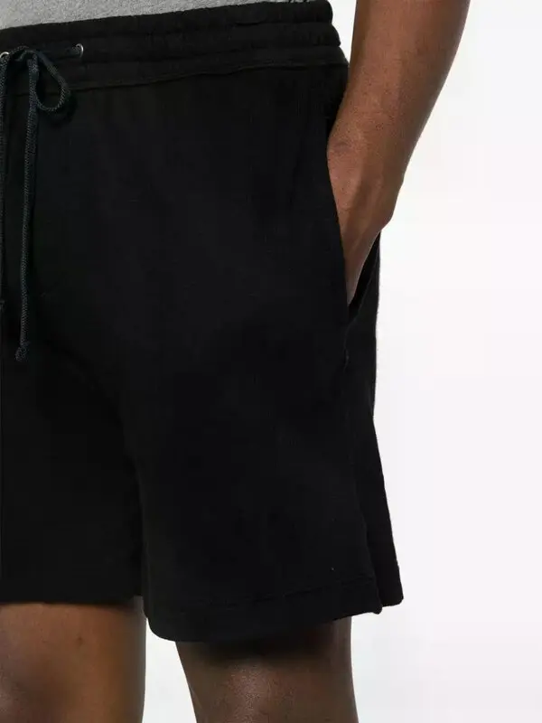 JAMES PERSE Mélange-effect Cotton Track Shorts
