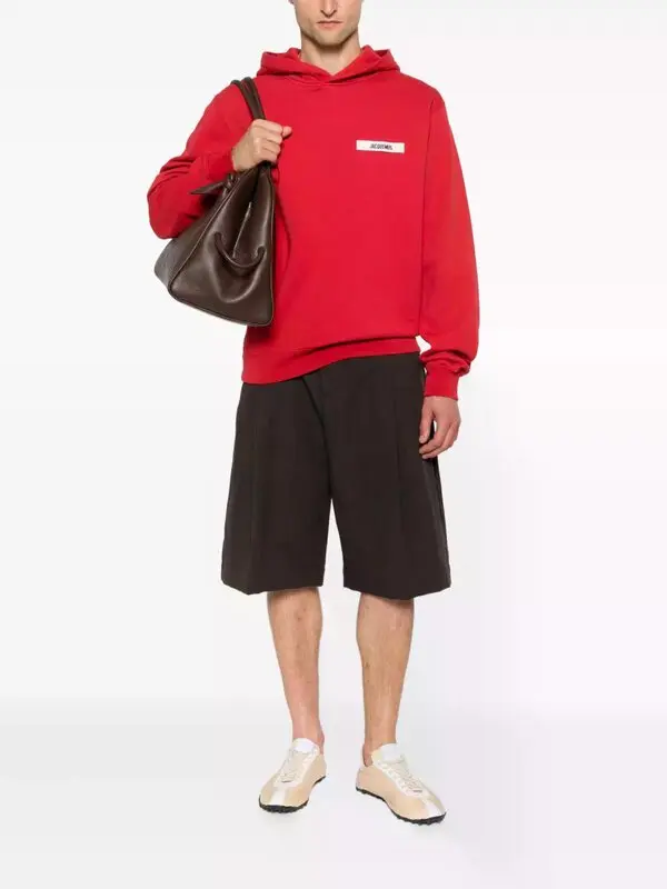 Jacquemus Gros Grain Hooded Sweatshirt - Red