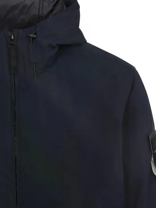 Stone Island Hooded Zip-front Jacket - Blue