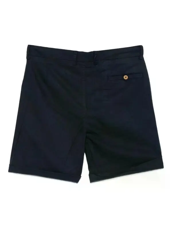 PENINSULA SWIMWEAR Pleated Cuffed Bermuda Shorts