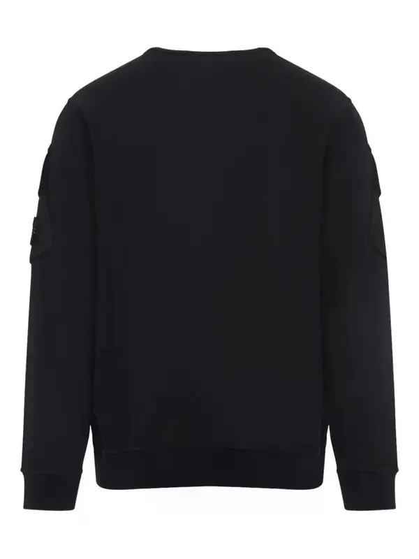 Stone Island Pocket-detail Crew Neck Sweatshirt - Black