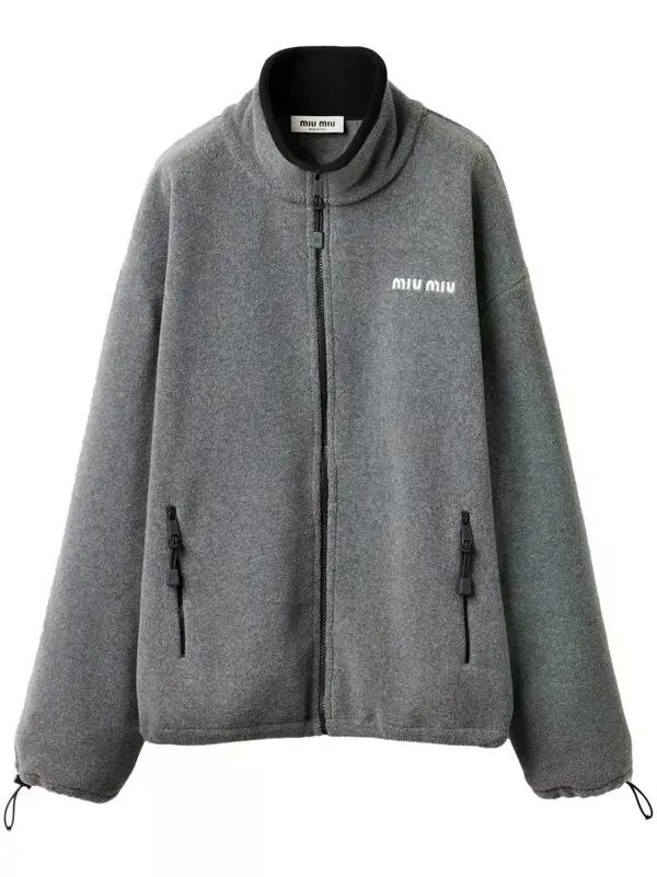 Miu Miu Zip-up Fleece Sweatshirt