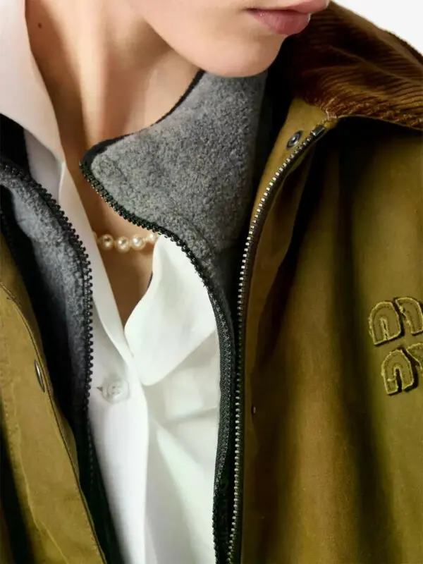 Miu Miu Zip-up Fleece Sweatshirt