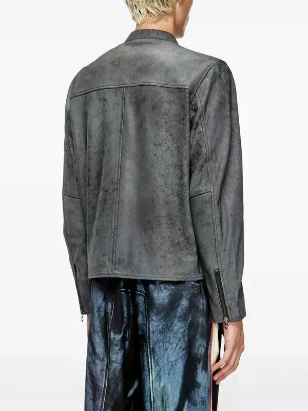 DIESEL® L-evert-a Logo-print Leather Jacket
