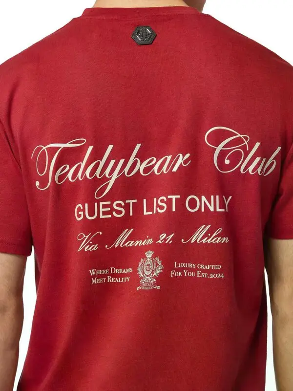 Philipp Plein Teddy Bear Strass T-shirt - Red