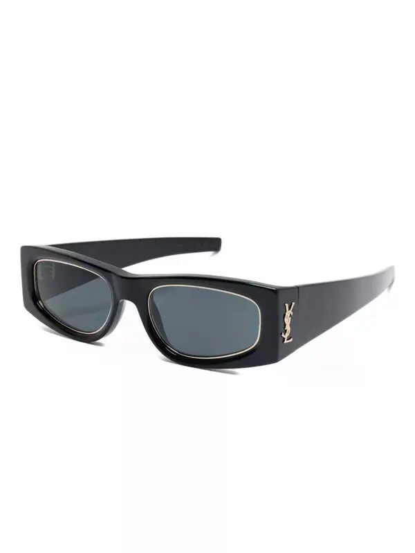 Saint Laurent Logo-detail Sunglasses - Black