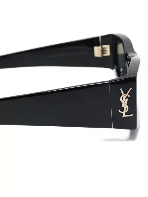 Saint Laurent Logo-detail Sunglasses - Black
