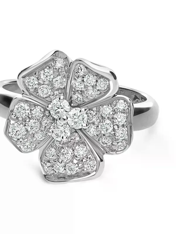 LEO PIZZO 18kt White Gold Flora Diamond Ring
