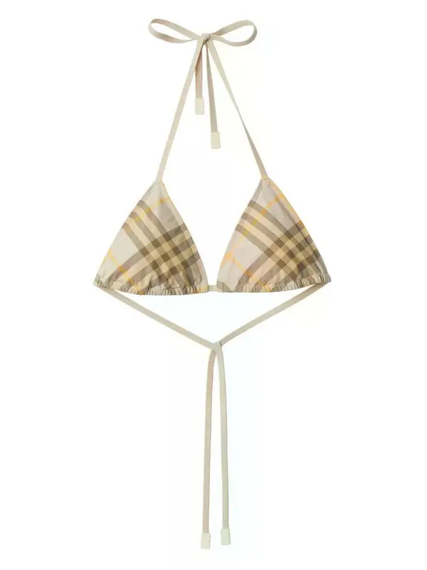 Burberry Check-print Bikini Top - Neutrals