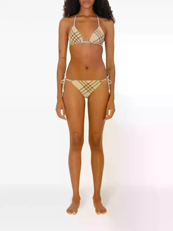 Burberry Check-print Bikini Top - Neutrals