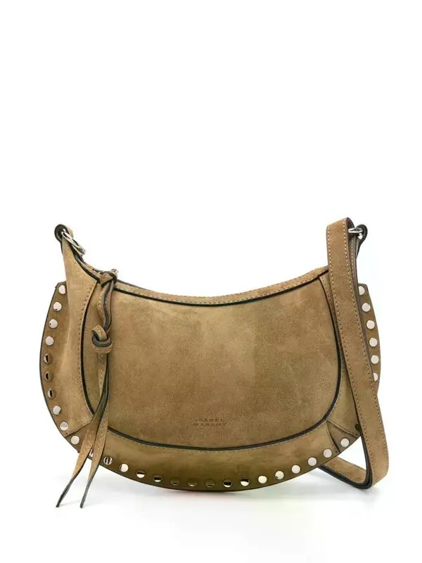 Isabel Marant Étoile Oskan Studded Leather Shoulder Bag - Neutrals