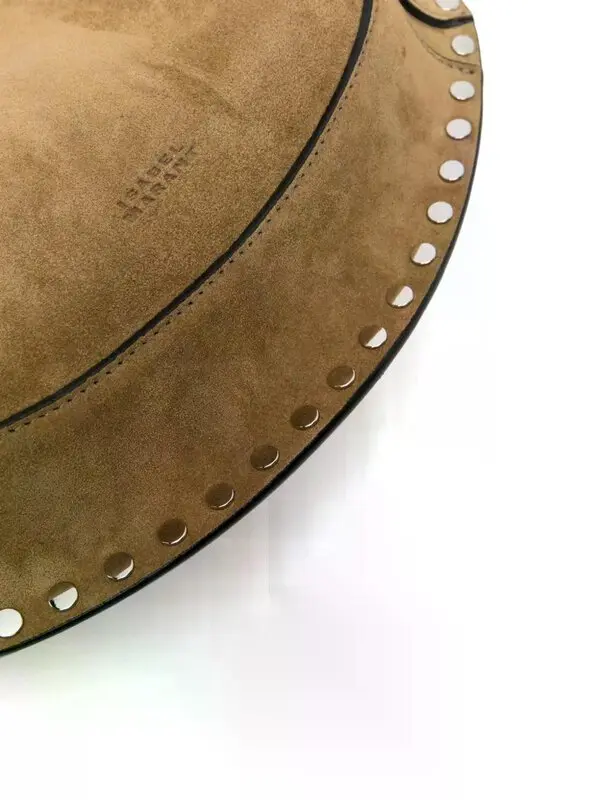 Isabel Marant Étoile Oskan Studded Leather Shoulder Bag - Neutrals