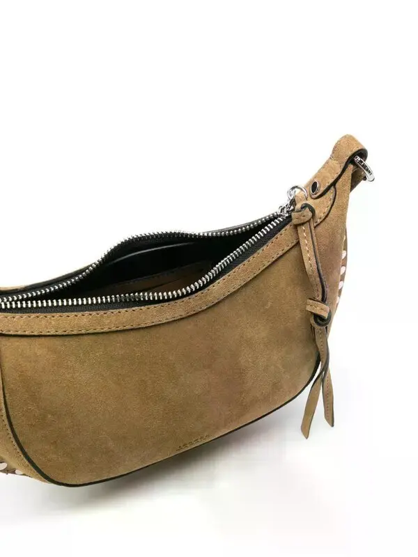 Isabel Marant Étoile Oskan Studded Leather Shoulder Bag - Neutrals