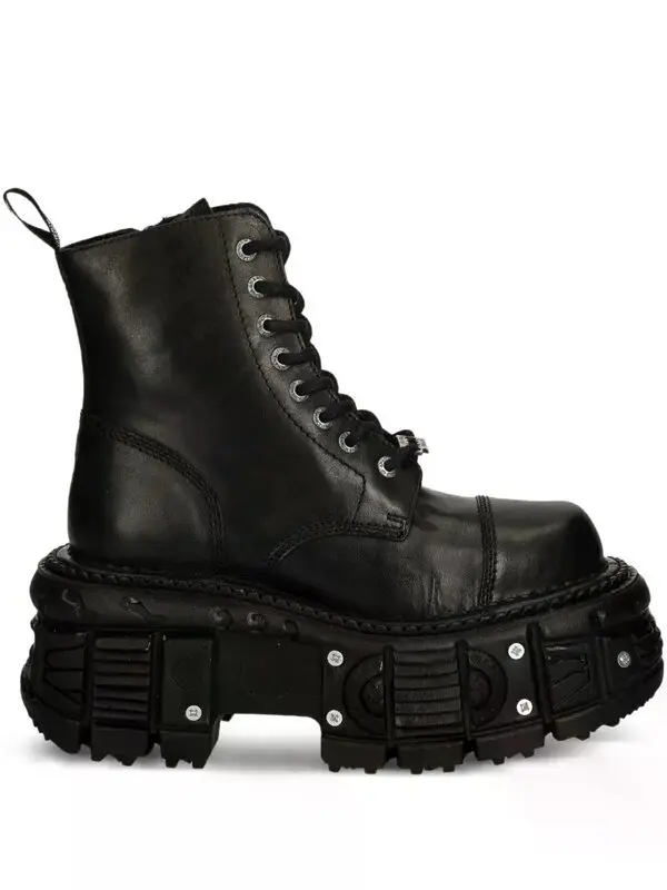 NEW ROCK Lace-up Platform Boots