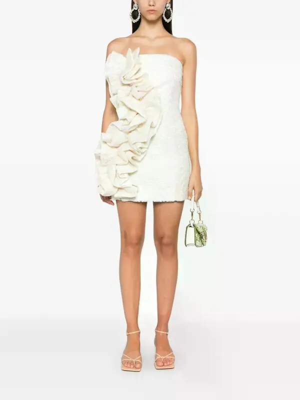 ROTATE BY BIRGER CHRISTENSEN Lace Ruffle Mini Dress