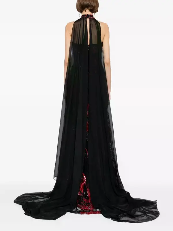 SAIID KOBEISY Embroidered Maxi Dress - Red