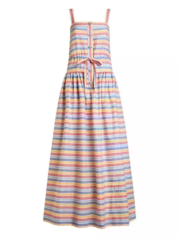 Etro Striped Maxi Dress In Blue - 40% Off | Editorialist