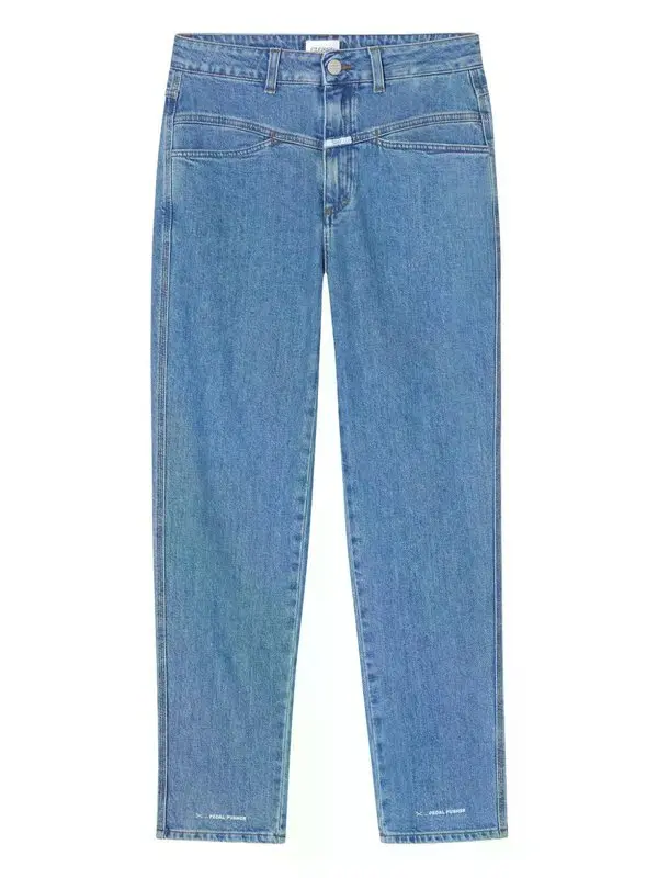 Closed High-waisted Straight Leg Jeans