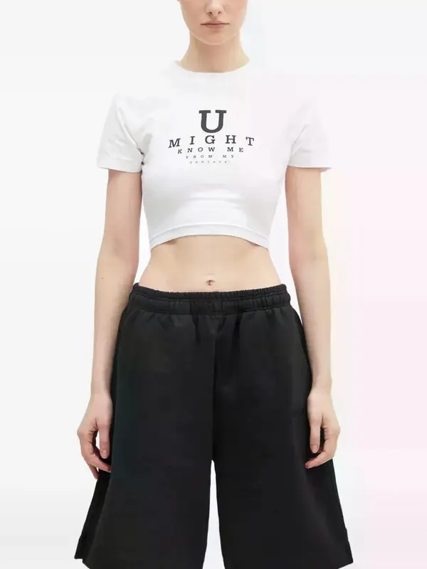 Vetements Eye-chart Cropped Top