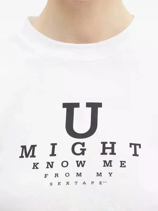 Vetements Eye-chart Cropped Top
