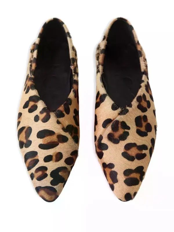 Closed Leopard Print Ballerinas
