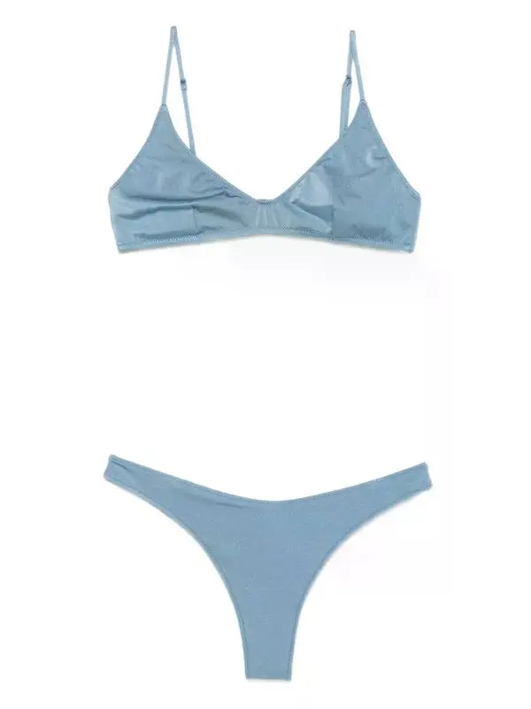 MC2 SAINT BARTH Triangle Bikini Top - Blue
