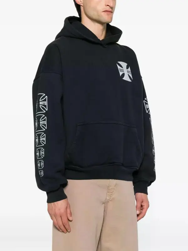 Rhude Logo-print Hoodie - Black