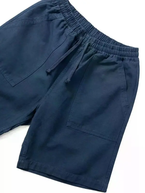 SERVICE WORKS Logo-patch Drawstring Shorts - Blue