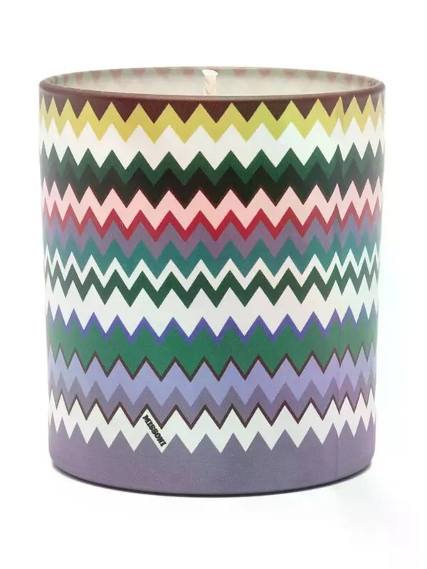 Missoni Zigzag-printed Candle - Purple