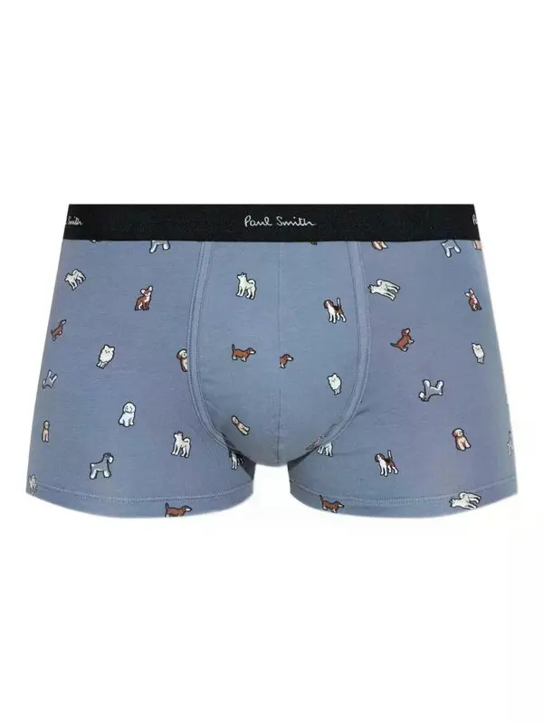 Paul Smith Dog-print Boxers - Blue