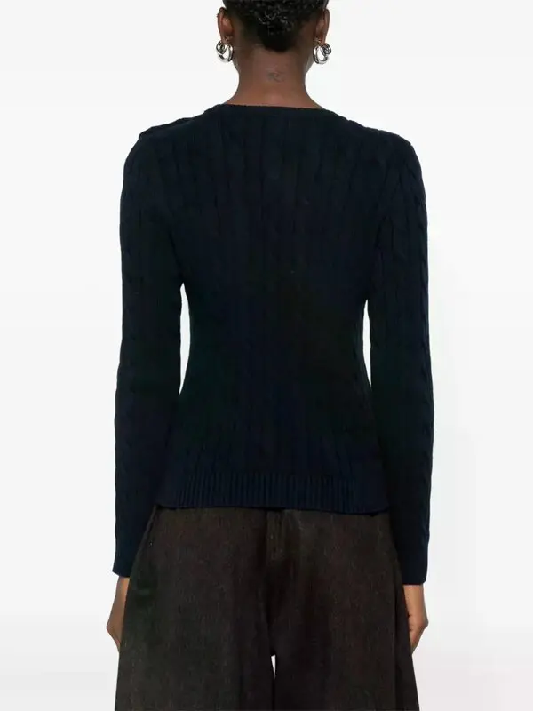Ralph Lauren Montiva Cable-knit Cotton Sweater - Blue