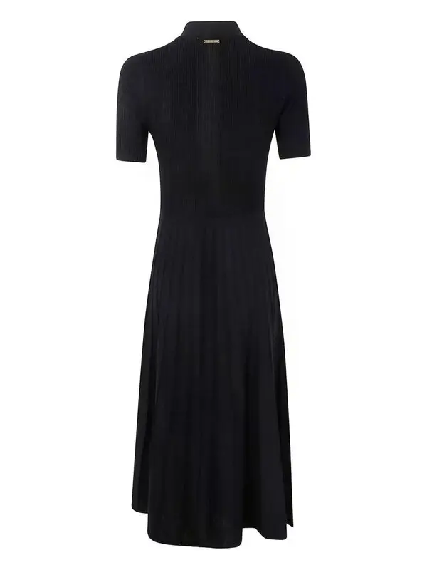 Michael Kors Ribbed Polo Pleated Midi Dress