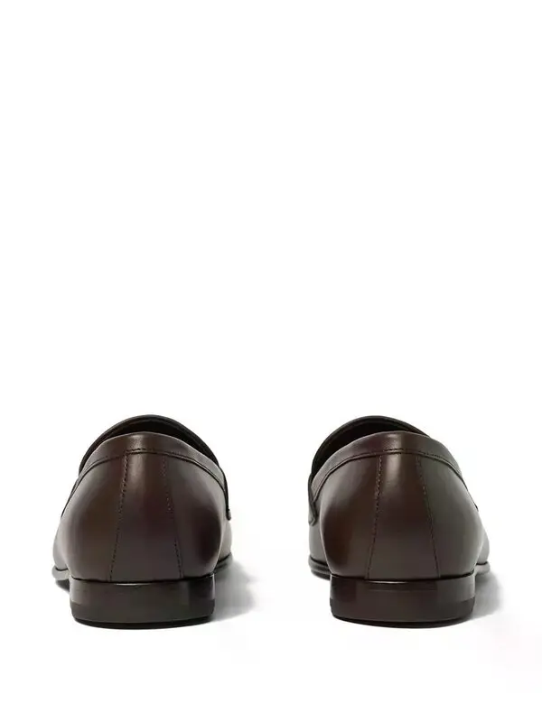 SCAROSSO Austin Leather Penny Loafers