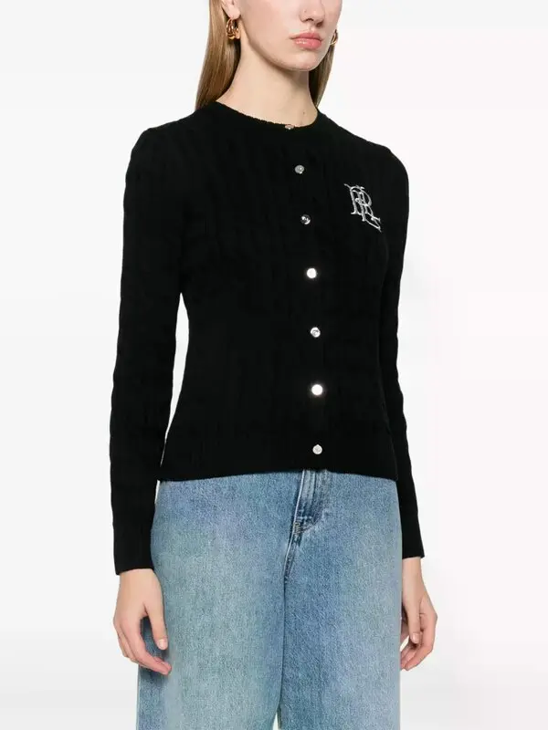 Ralph Lauren Cable-knit Cardigan With Embroidered Logo