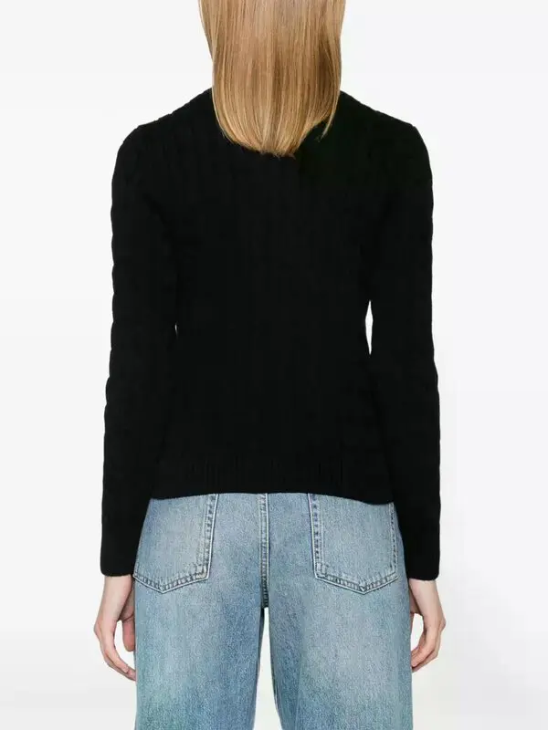 Ralph Lauren Cable-knit Cardigan With Embroidered Logo