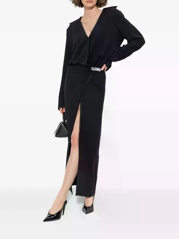 Attico Wrap-front Split Maxi Dress