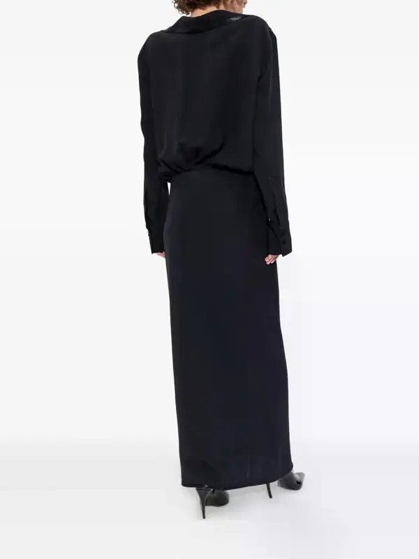 Attico Wrap-front Split Maxi Dress