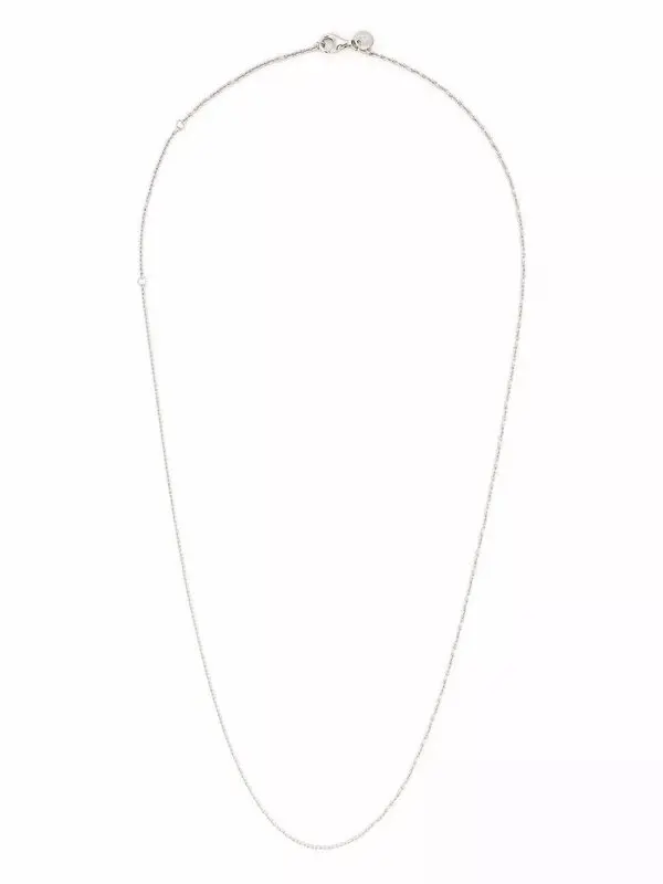 Tom Wood Rhodium-plated Sterling Rolo Chain - Silver