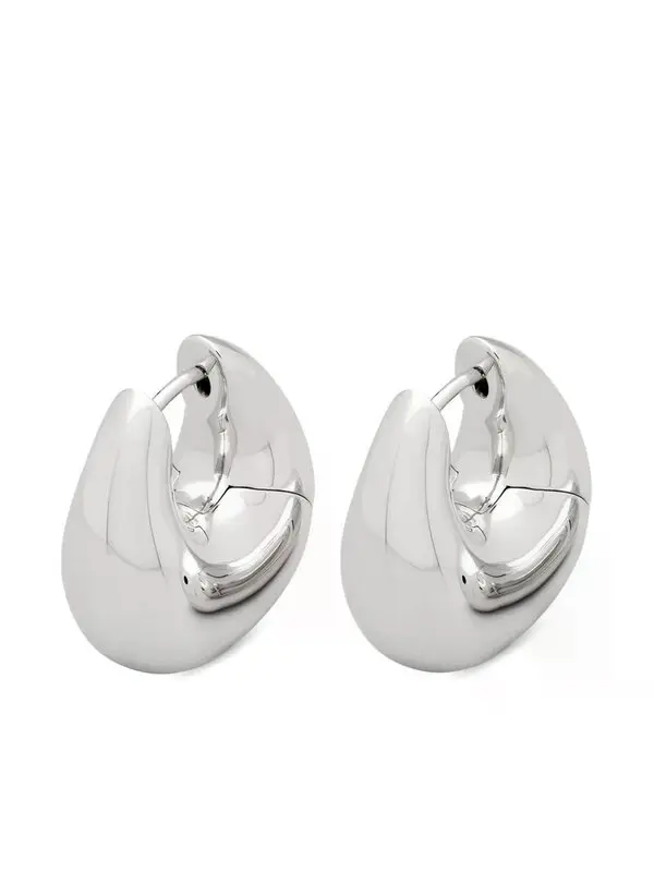 Tom Wood Medium Bao Hoop Earrings - Silver