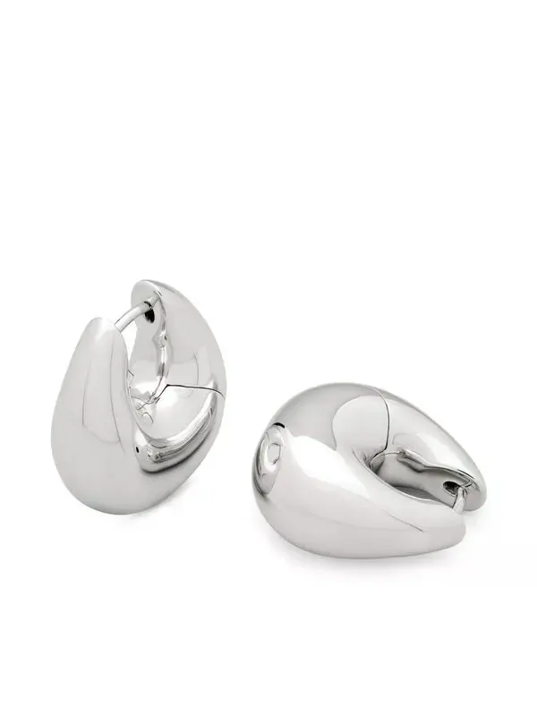 Tom Wood Medium Bao Hoop Earrings - Silver