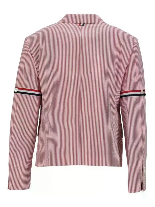 Thom Browne Striped-pattern Blazer - Red