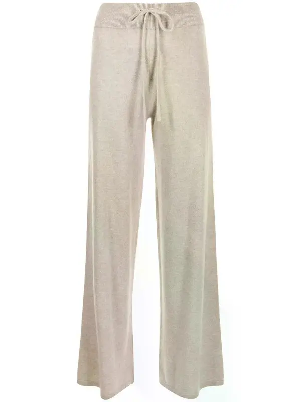 LISA YANG Drawstring Wide-leg Cashmere Trousers - Neutrals